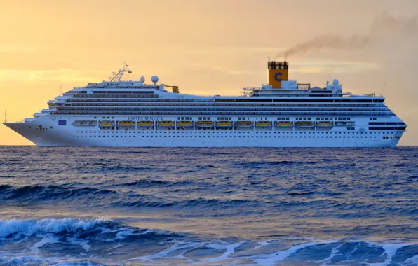 Wallpaper sea, liner, cruise images for desktop, section другая техника ...