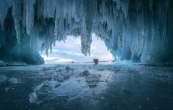 Wallpaper ice, photographer, winter, stalactite for mobile and desktop ...