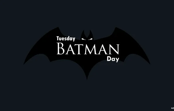 Wallpaper background, minimalism, logo, day, Batman, Day, Tuesday ...
