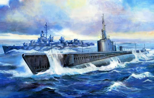 Wallpaper USA, Cruising DPL, USS Gato (SS-212), American submarine ...