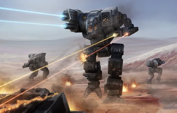 Wallpaper gun, game, robot, mecha, weapon, war, combat, BattleTech ...