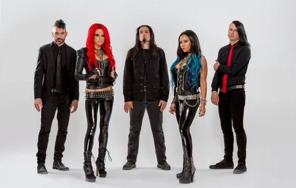 Wallpaper group, latex, metalcore, red hair, girls in leather, Heidi ...