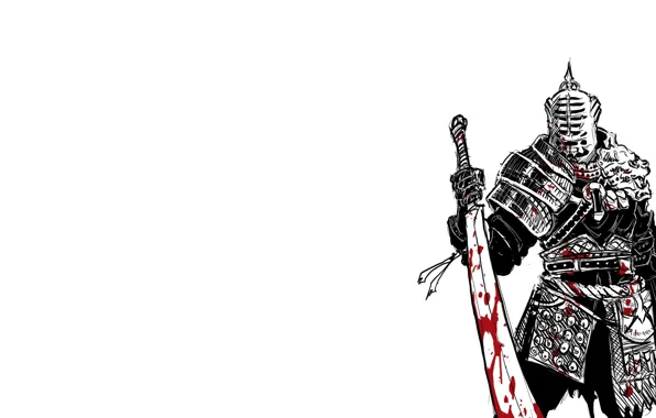 Download wallpaper sword, blood, soldier, armor, section minimalism in ...