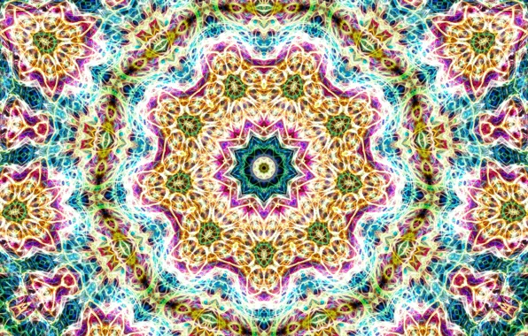 Wallpaper Fractal, Mandala, Symmetry for mobile and desktop, section ...