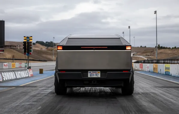 Download wallpaper rear, Tesla, 2023, Tesla Cybertruck, Cybertruck ...