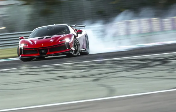 Download wallpaper Ferrari, drive, headlights, SF90, Ferrari SF90 ...