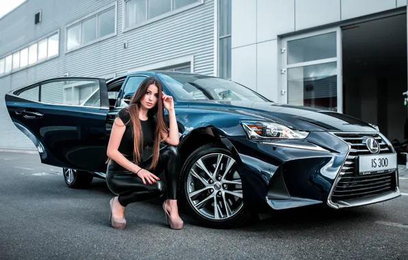 Wallpaper machine, auto, girl, pose, Lexus, Julia Sergeeva, Igor Deakin ...