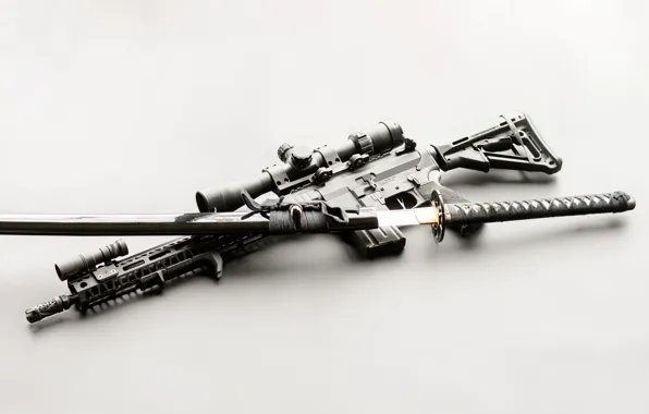 Wallpaper sword, katana, assault rifle for mobile and desktop, section ...