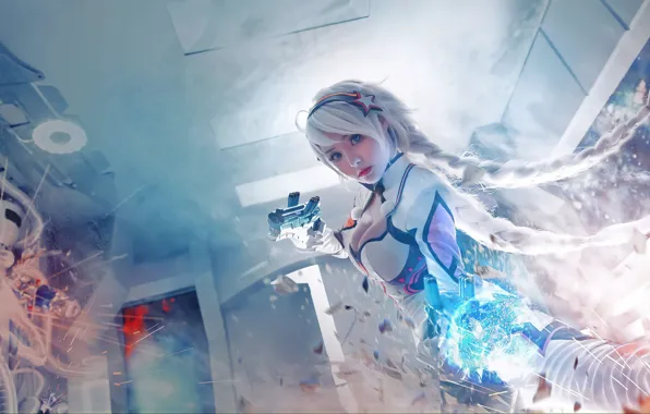 Download wallpaper girl, fantasy, anime, pose, Honkai Impact 3, Kiana ...