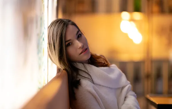 Wallpaper look, lights, pose, model, portrait, makeup, hairstyle, brown ...