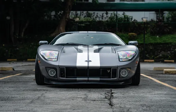 Download wallpaper Ford, Ford GT, Front, Grey, Face, Sportcar, Sight ...