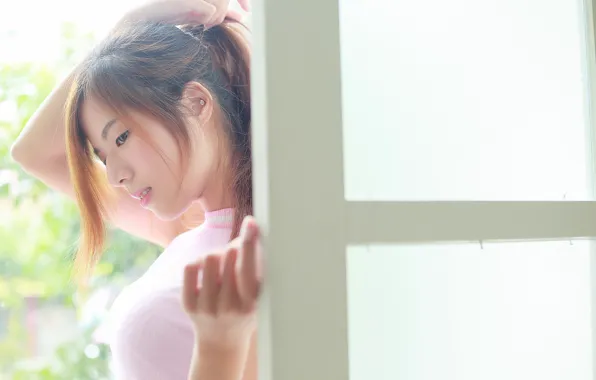 Wallpaper face, background, hair, profile, Asian for mobile and desktop ...