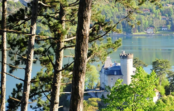Download wallpaper France, Ruphy castle, Annecy lake, section ...