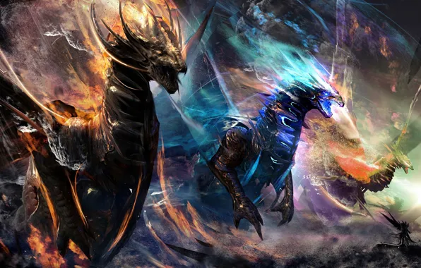 Download wallpaper fantasy, magic, dragons, section fantasy in ...