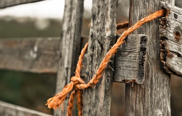 Wallpaper wood, rope, gate for mobile and desktop, section макро ...