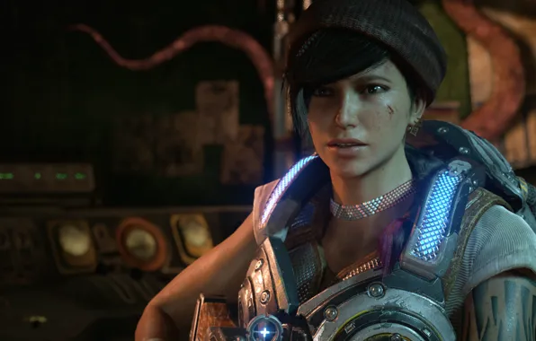 Wallpaper brunette, beauty, gears of war, games, gears of war 4 ...
