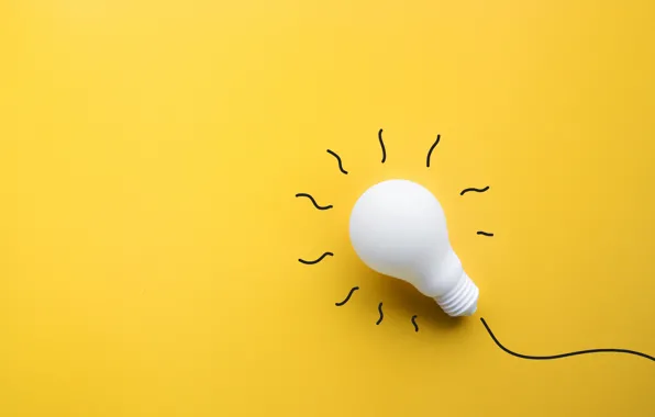 Wallpaper drawing, white light, light bulb, cardboard for mobile and ...