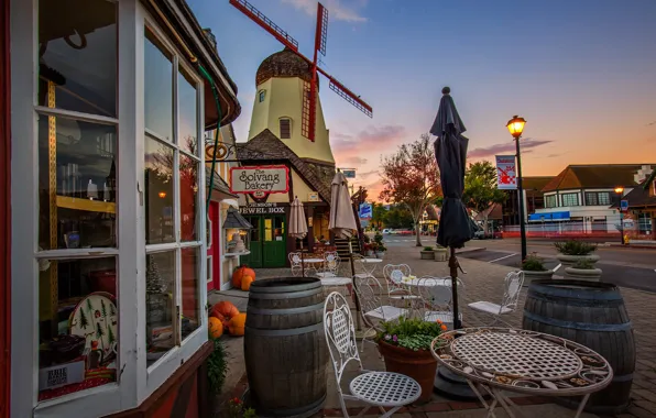 Wallpaper CA, USA, windmill, Solvang for mobile and desktop, section ...