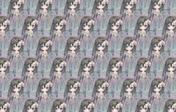 Wallpaper background, texture, anime, art, girl, juri ueda for mobile ...