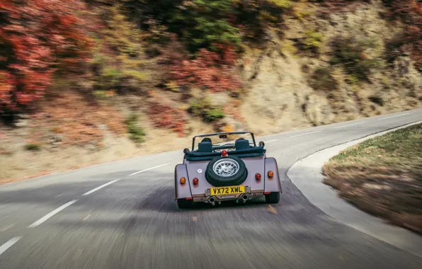 Download wallpaper road, Morgan, rear view, Plus Four, Morgan Plus Four ...