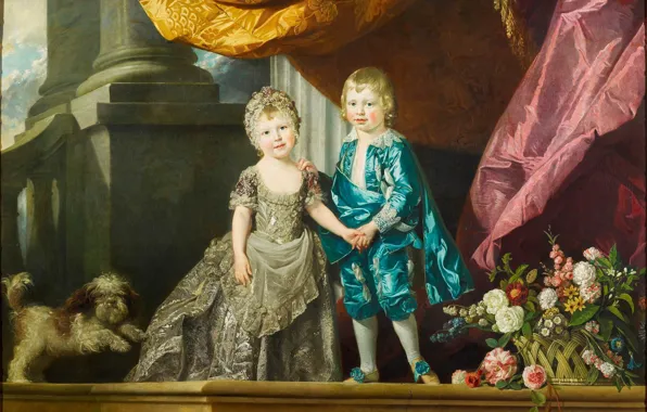 Wallpaper children, boy, girl, painting for mobile and desktop, section ...