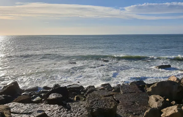 Wallpaper Sky, Water, Portland, England, View, Ocean, United Kingdom ...