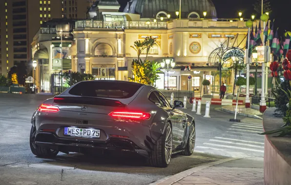 Wallpaper Mercedes, Grey, Mercedes - Benz, Prior Design, Rear, AMG GT ...