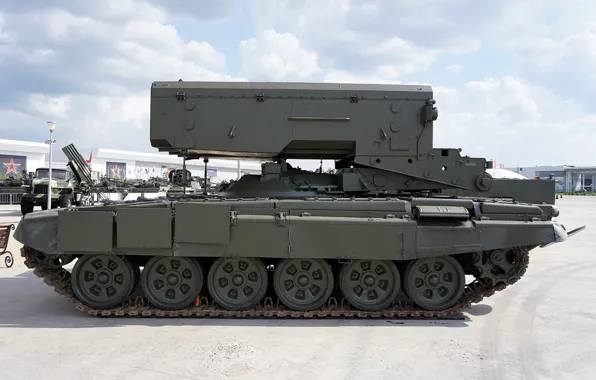 Wallpaper War machine, The Russian Army, TOS-1A, Sun, exhibition of ...