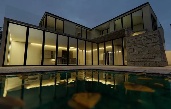Download wallpaper design, pool, architecture, structure, ARCHVIZ ...