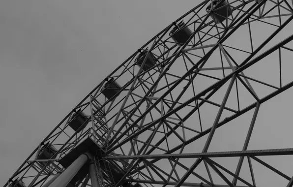 Wallpaper the sky, clouds, Ferris wheel, BUTOK, Ufa for mobile and ...