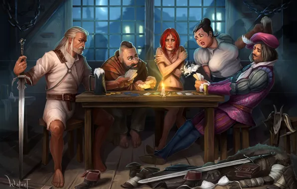 Wallpaper the game, The Witcher, Tris, Buttercup, Quint, The Wither for ...