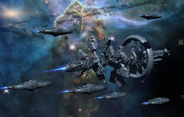 Wallpaper space, stars, ship, Armada, space travel for mobile and ...