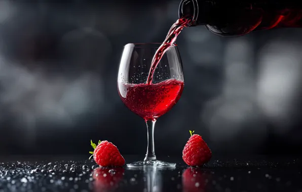 Wallpaper glass, bottle, Raspberry wine for mobile and desktop, section ...