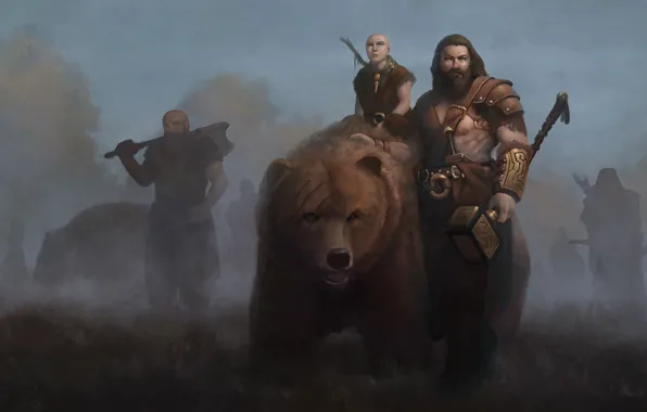 Download wallpaper background, fiction, bear, art, male, section ...