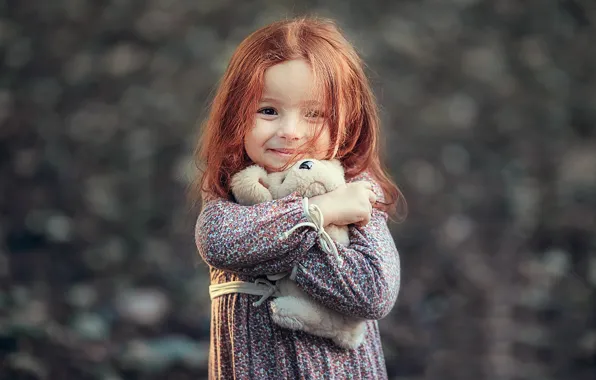 Wallpaper smile, toy, girl, red, baby, child, Darya Stepanova images ...