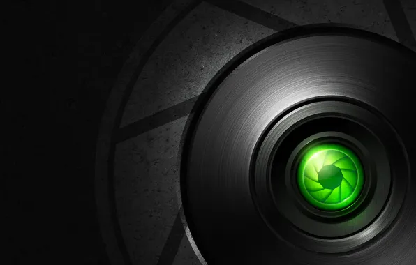 Wallpaper green, camera, lens, shutter for mobile and desktop, section ...