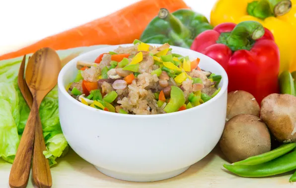 Wallpaper pepper, bowl, vegetables, dish images for desktop, section ...