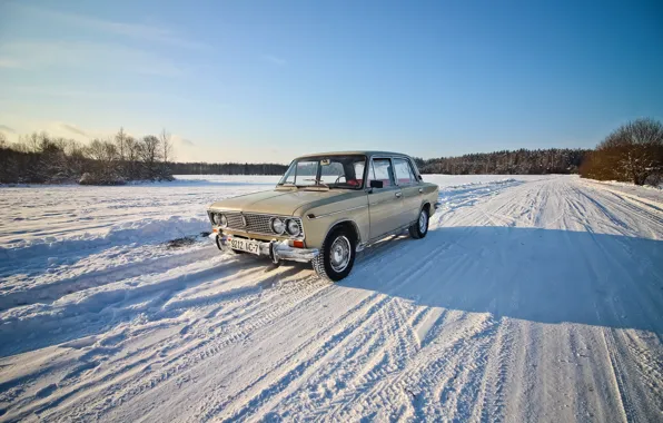 Download wallpaper Lada, Winter, VAZ-2103, section other in resolution ...