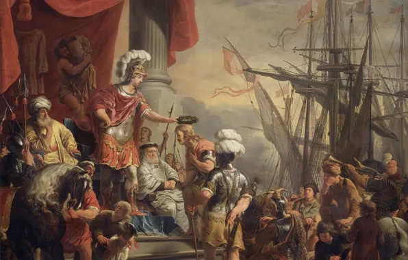 Wallpaper oil, picture, canvas, mythology, Aeneas Latinus, Ferdinand ...