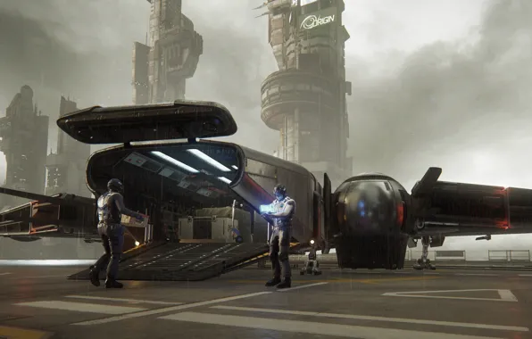 Wallpaper rain, starship, Star Citizen, loading, Reliant images for ...