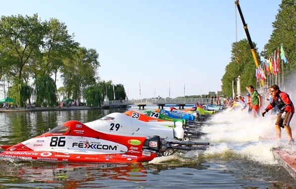 Download wallpaper speed, boats, race, section sports in resolution ...