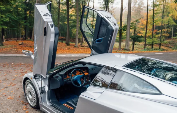 Wallpaper Bugatti, close-up, Bugatti EB110 GT, EB 110, scissor doors ...