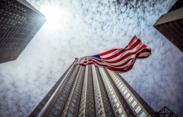 Wallpaper the sky, the city, flag, Miami, Florida for mobile and ...