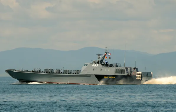 Wallpaper landing ship, project 21820, The Dugong cipher for mobile and ...