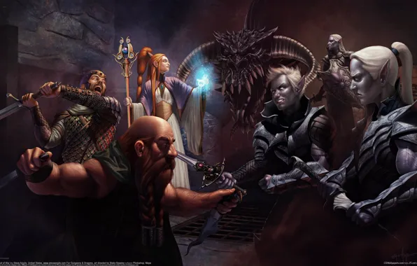 Wallpaper skull, sword, warrior, art, MAG, steve argyle, clash, drow ...