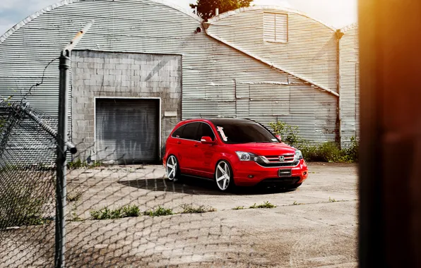 Wallpaper the sky, clouds, tuning, red, honda, red, Honda, tuning ...