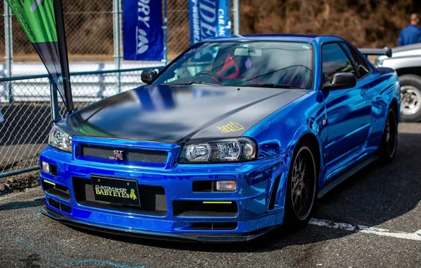 Wallpaper wallpaper, Nissan, Nissan Skyline GT-R R34 for mobile and ...