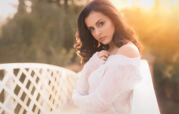 Download wallpaper look, girl, the sun, light, Michelle, Mark Prinz ...