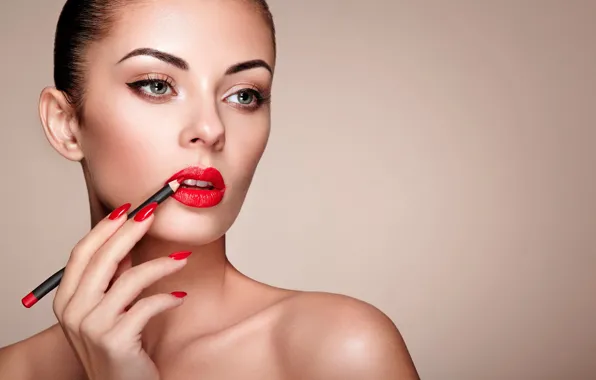 Wallpaper makeup, pencil, sponge, teeth for mobile and desktop, section ...