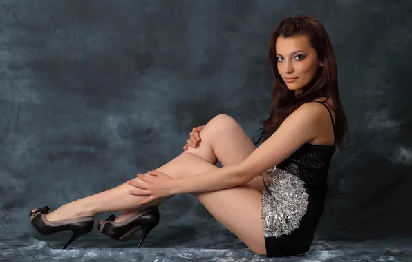 Wallpaper girl, legs, beautiful, mini dress for mobile and desktop, section девушки, resolution ...